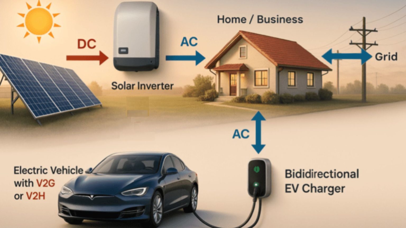 Bidirectional EV Chargers Explained: V2G, V2H & V2L in Australia (2025 Guide) | Solar Choice